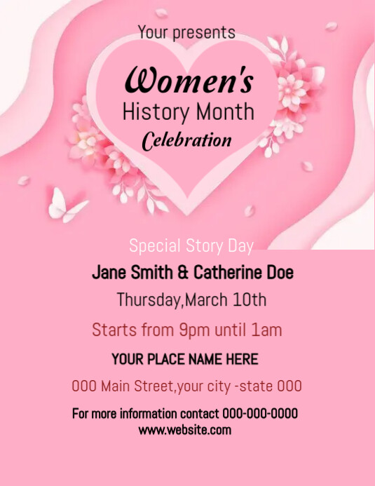 women's history month flyer Template | PosterMyWall