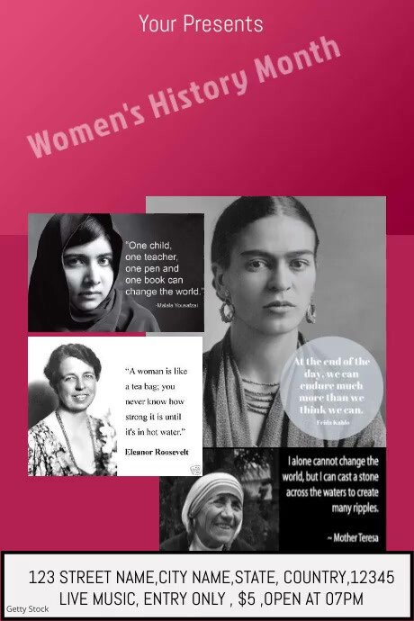 women's history month flyer Template | PosterMyWall