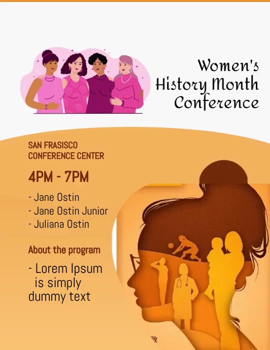 women's history month flyer Template | PosterMyWall