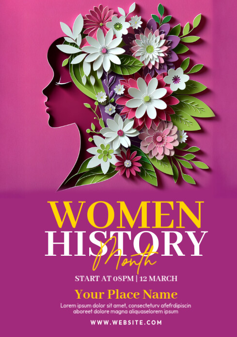 Women's History Month Flyer Template | PosterMyWall