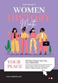 Women History Month Flyer Template | PosterMyWall