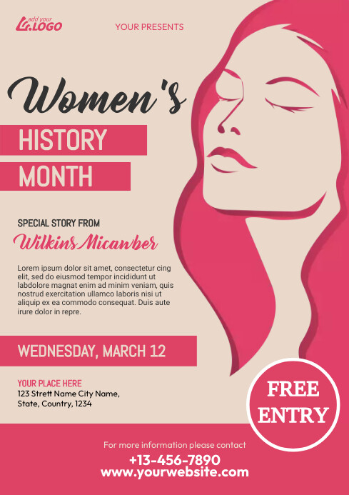 women's history month flyer template | PosterMyWall