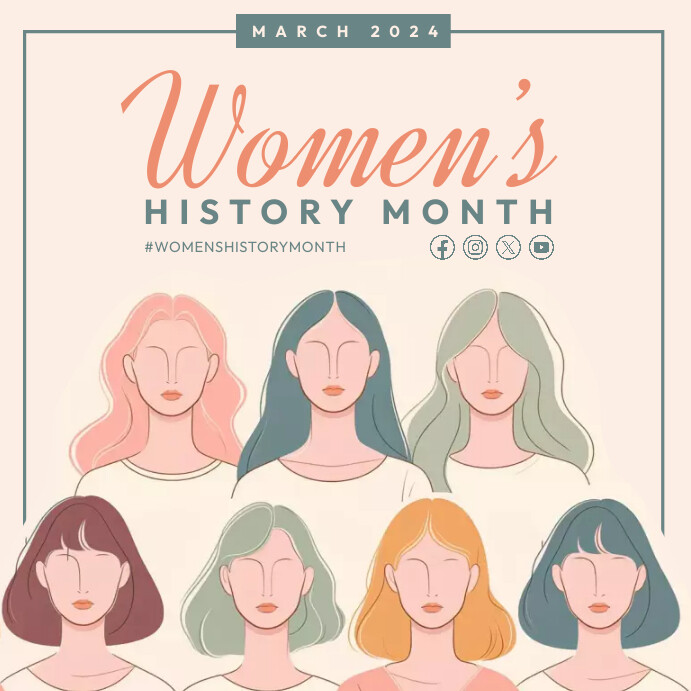 Women's history month instagram post template | PosterMyWall