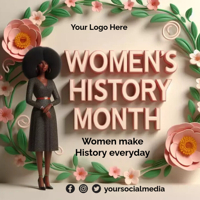 Women's History Month Poster Template | PosterMyWall