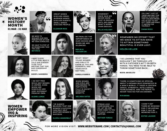 Copy of Women's History Month Vision Board Template | PosterMyWall