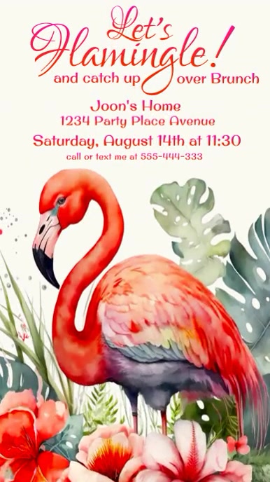 Women's Let's Flamingle Invitation Template | PosterMyWall
