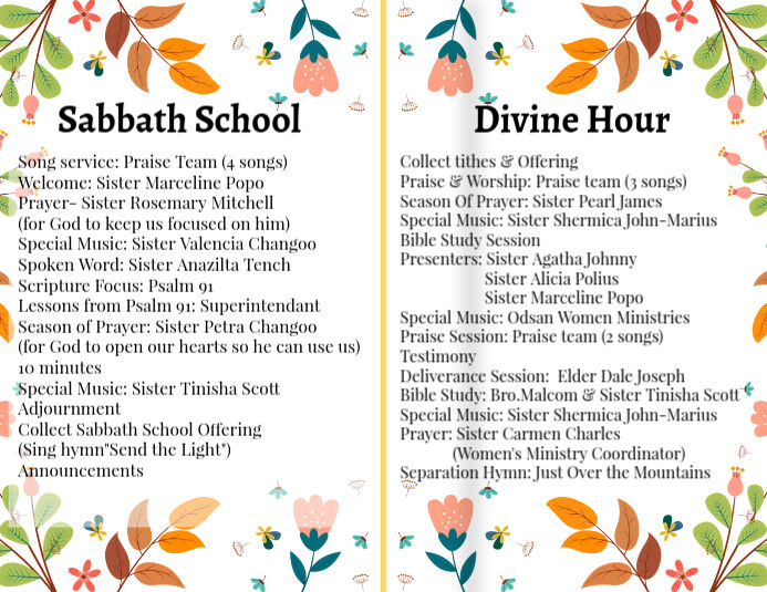 Women's Program inside Template | PosterMyWall