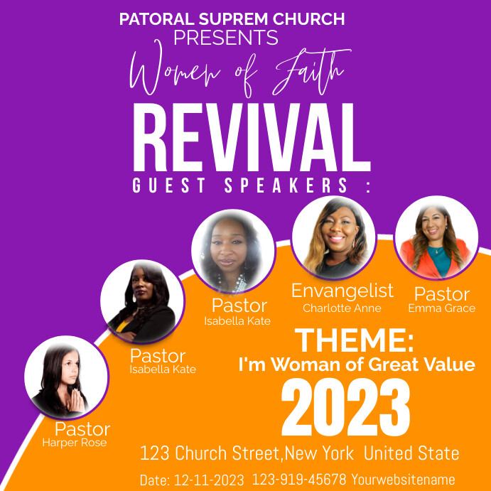 Women's Revival , church Revival , church con Template | PosterMyWall