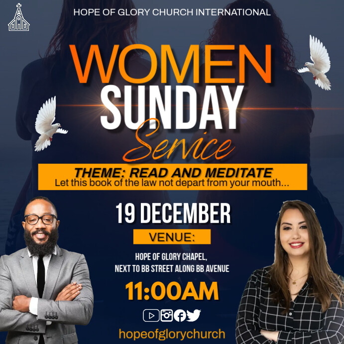 Copy of women's sunday | PosterMyWall