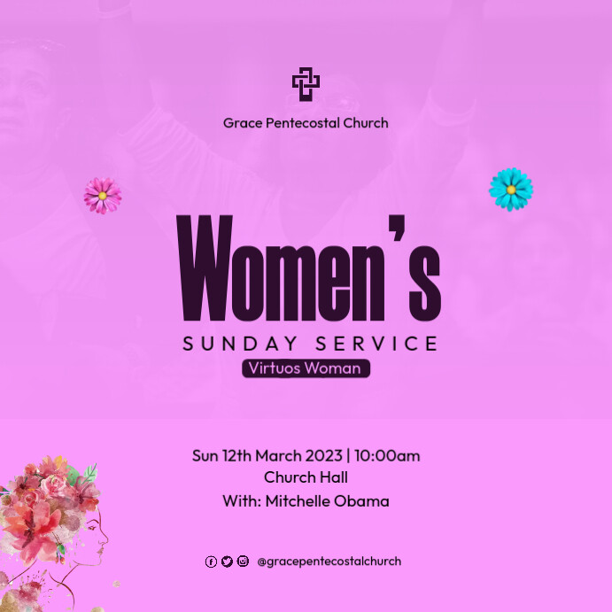 Copy of women's sunday | PosterMyWall