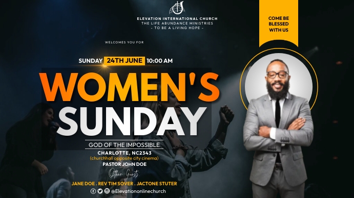 Women's Sunday Template | PosterMyWall