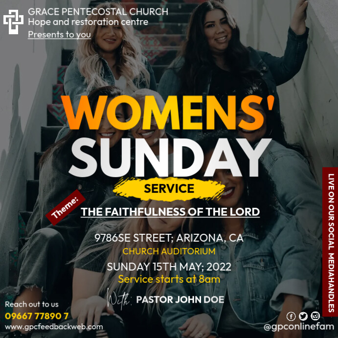 Copy of women's sunday | PosterMyWall