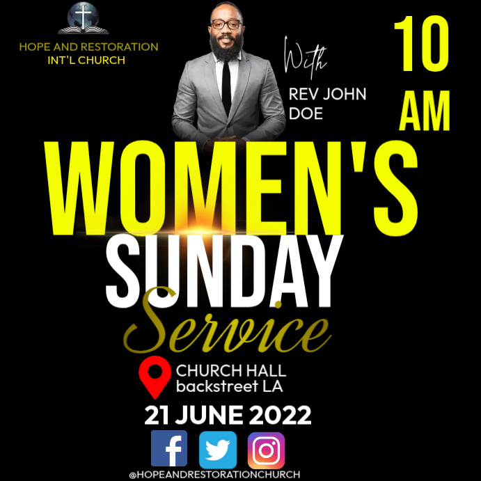 women's sunday Template | PosterMyWall