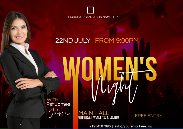 women's sunday service Template | PosterMyWall