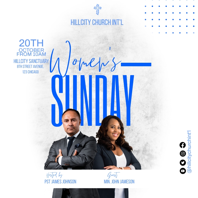 women's sunday service Template | PosterMyWall