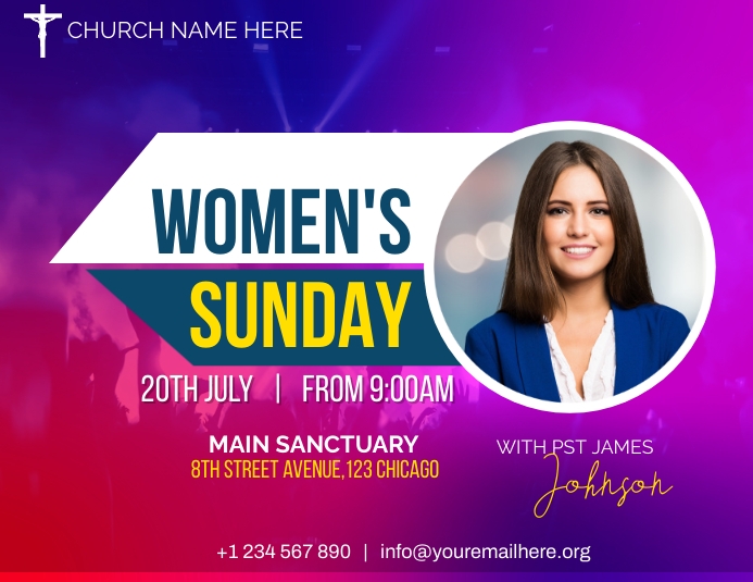 Copy of women's sunday service | PosterMyWall