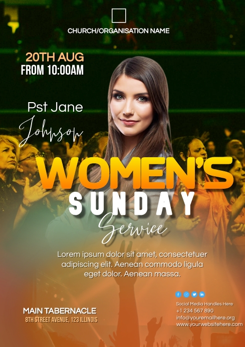 Copy of women's sunday service | PosterMyWall