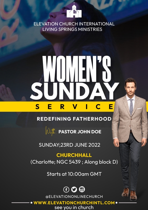 Women's Sunday service Template | PosterMyWall