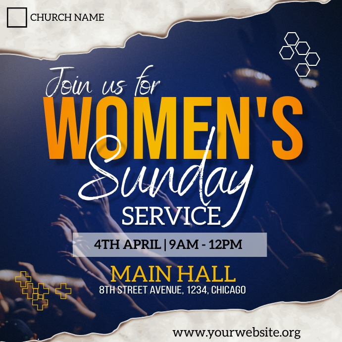 women's sunday service flyer Template | PosterMyWall