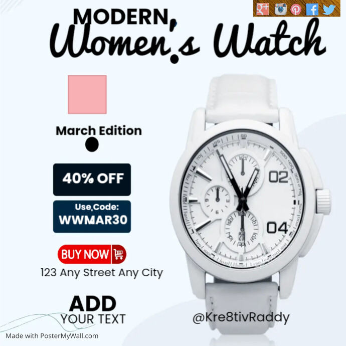 Women's watch Template | PosterMyWall