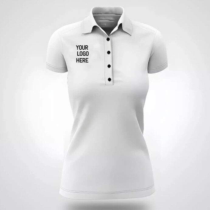 Women's white round neck tshirt mockup templa Template | PosterMyWall