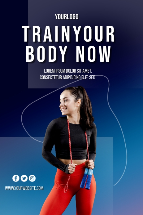 Women's Work Out Poster Template | PosterMyWall