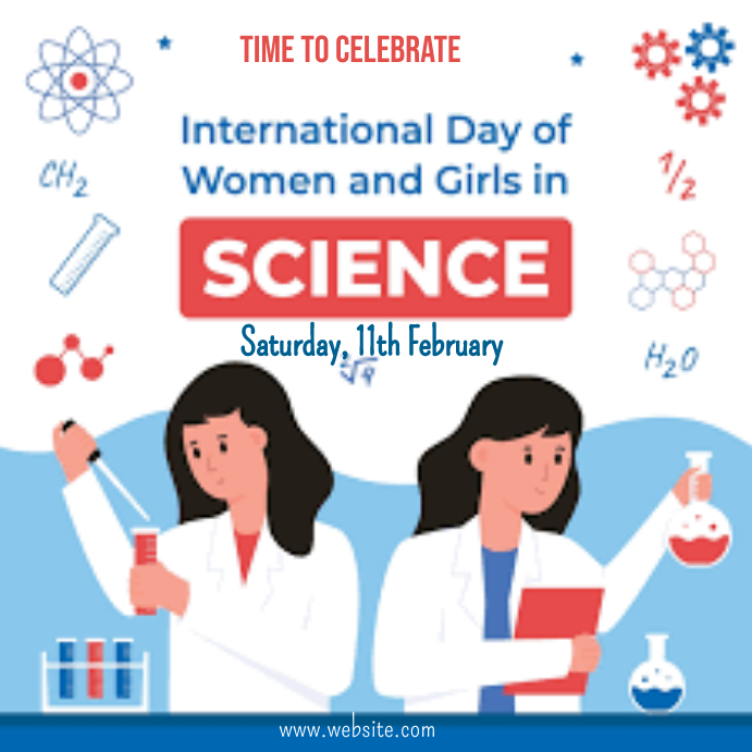 women and girls in science instagram post Template | PosterMyWall