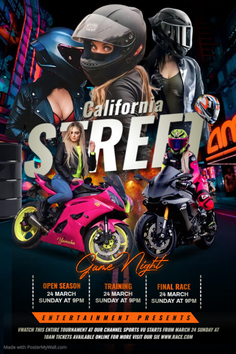 Women bike racing flyer Template | PosterMyWall