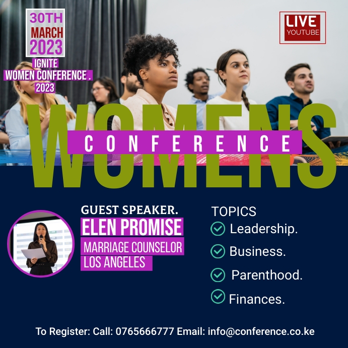 WOMEN BUSINESS CONFERENCE POSTER/BANNER (1) Template | PosterMyWall