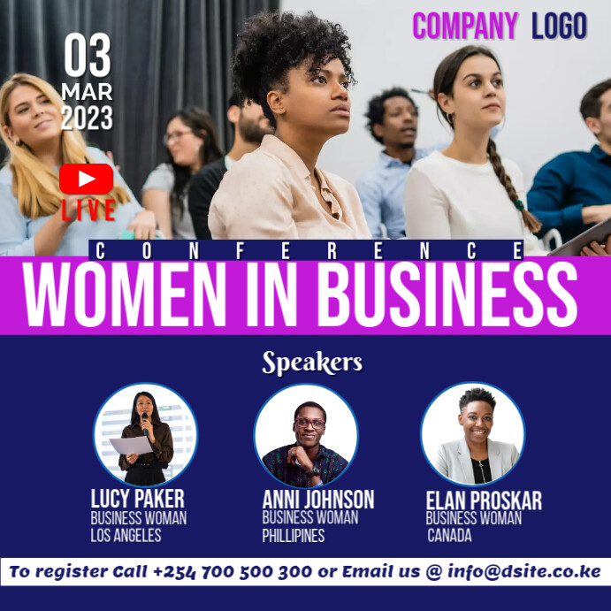 women business corporate event flyer poster ( Template | PosterMyWall