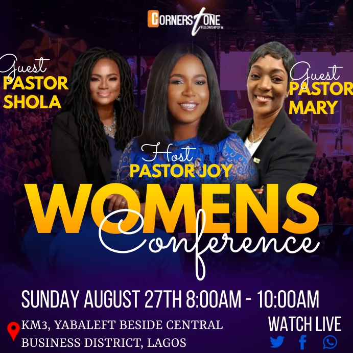 WOMEN CHURCH CONFERENCE FLYER DESIGN TEMPLATE | PosterMyWall