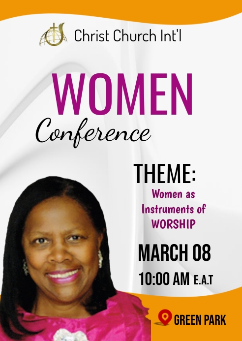 Women Conference Church Poster Template | PosterMyWall