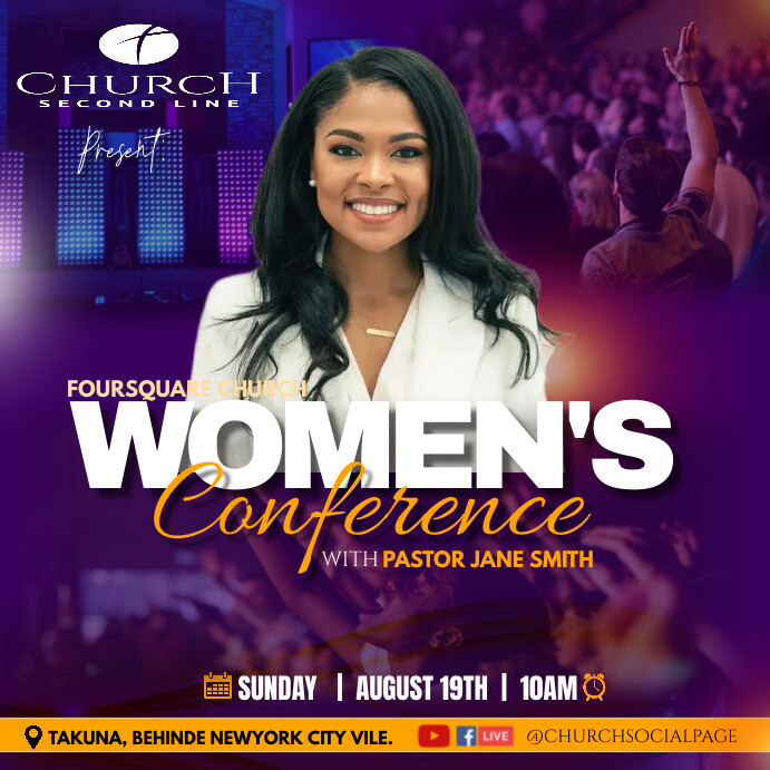 WOMEN CONFERENCE Template | PosterMyWall
