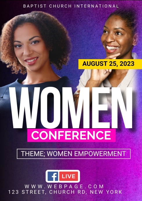 Women conference Template | PosterMyWall