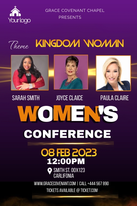 WOMEN CONFERENCE Template | PosterMyWall