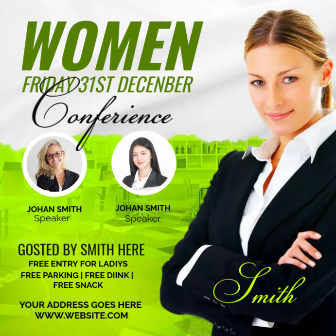 Women Conference Template | PosterMyWall