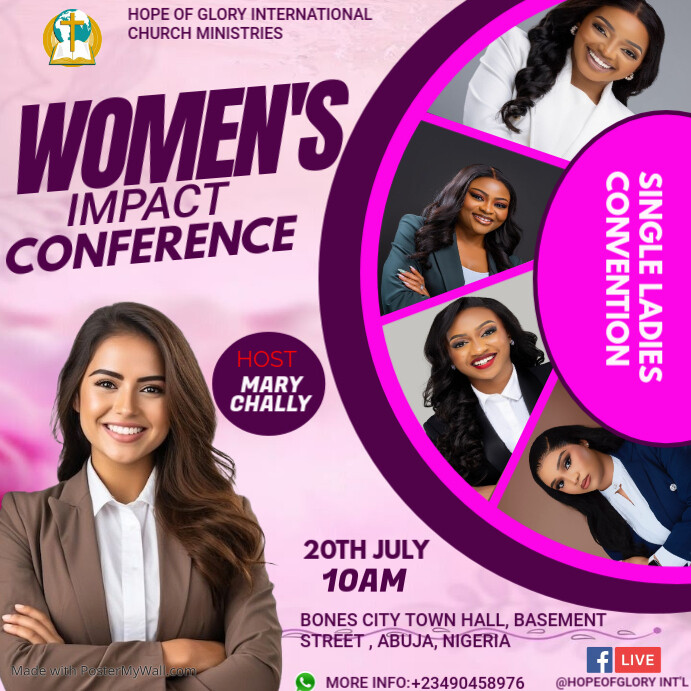 WOMEN CONFERENCE Template | PosterMyWall