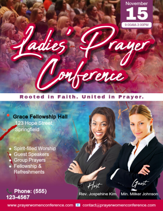 Women Conference Event Poster Template | PosterMyWall
