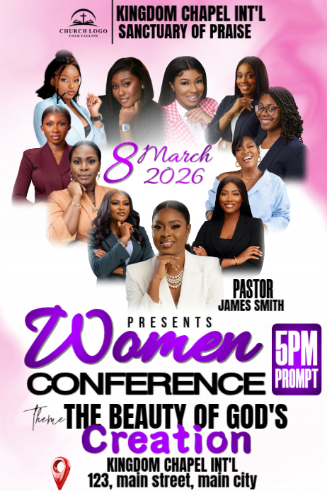 women conference flyer Template | PosterMyWall