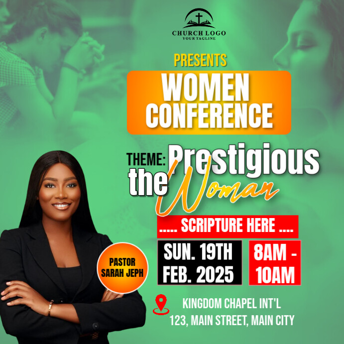 women conference flyer Template | PosterMyWall