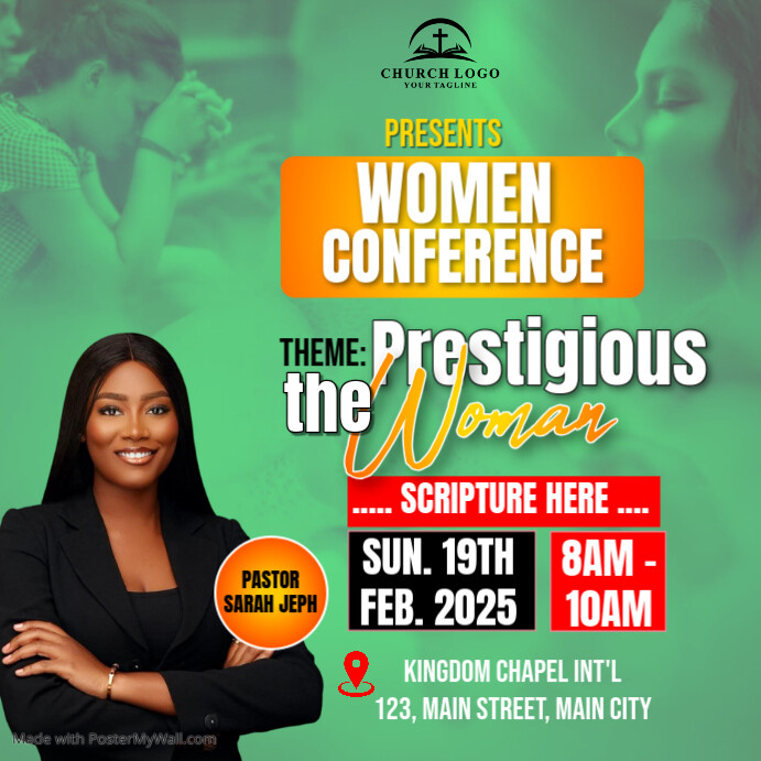 women conference flyer Template | PosterMyWall