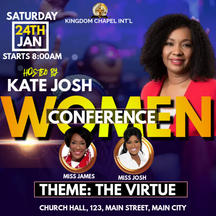 women conference flyer Template | PosterMyWall