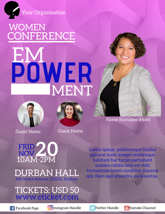 women conference flyer template | PosterMyWall