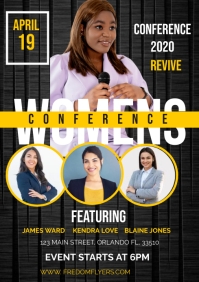 women conference poster template | PosterMyWall