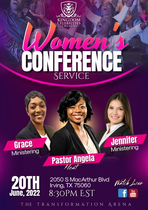 WOMEN CONFERENCE service (8) Template | PosterMyWall
