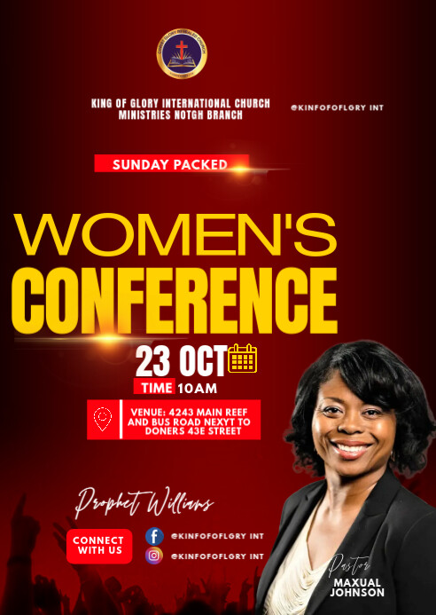 Modèle women conference template | PosterMyWall