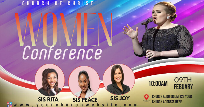 Modèle WOMEN CONFERENCE TEMPLATE | PosterMyWall