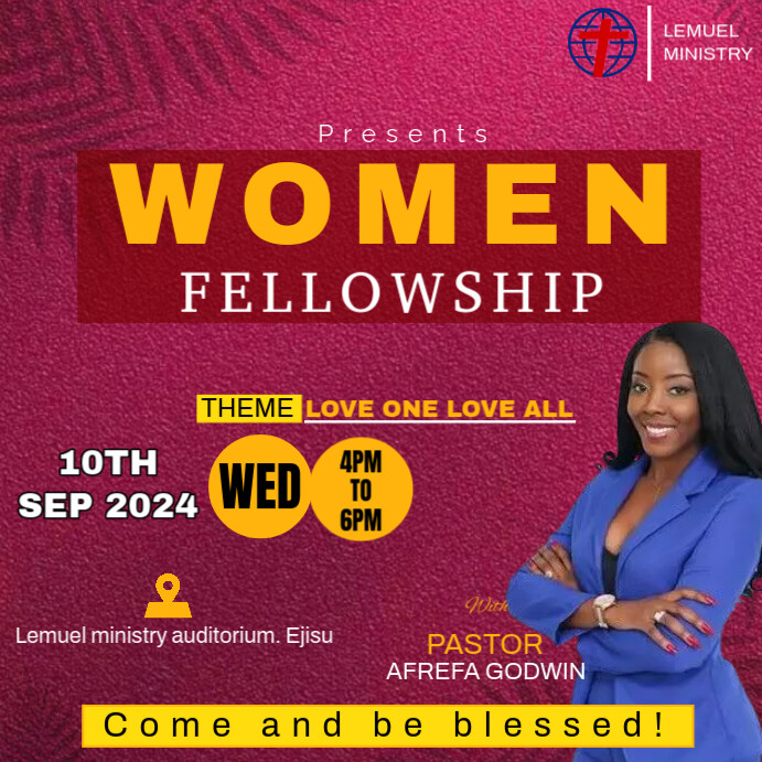Plantilla de Women fellowship church Instagram post | PosterMyWall