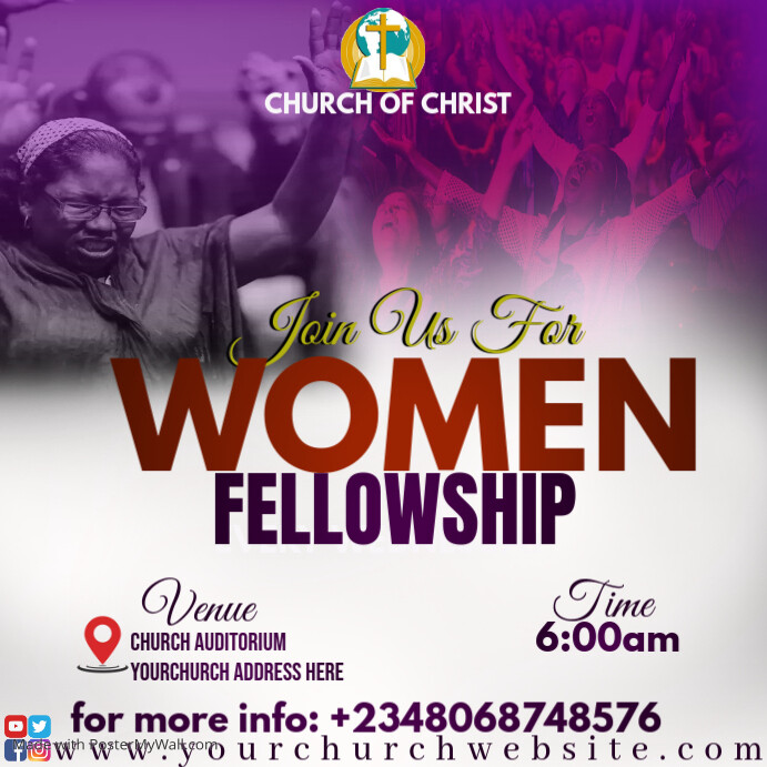 WOMEN FELLOWSHIP Template | PosterMyWall
