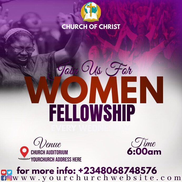 Copy of WOMEN FELLOWSHIP FLYER TEMPLATE (3) | PosterMyWall